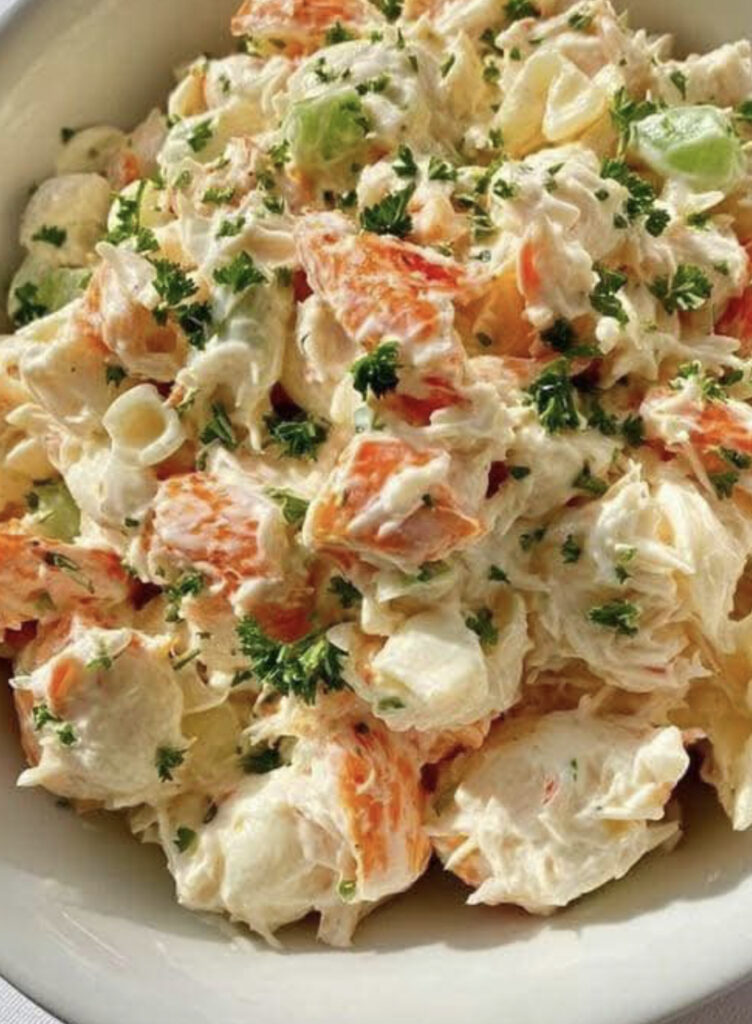 Creamy Seafood Salad with Imitation Crab - Grandm Old Recipes