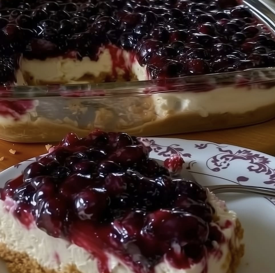 Fresh Blueberry Cheesecake - Grandm Old Recipes