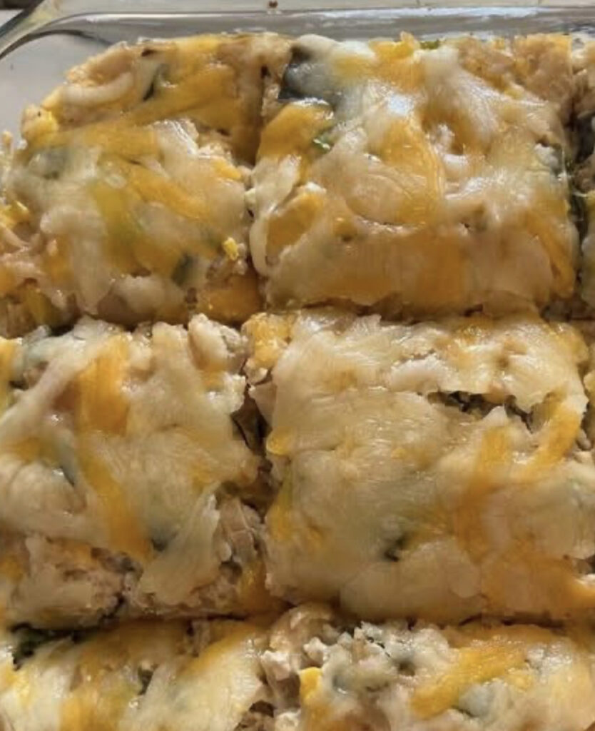 Cheesy Poblano Rice Bake - Grandm Old Recipes