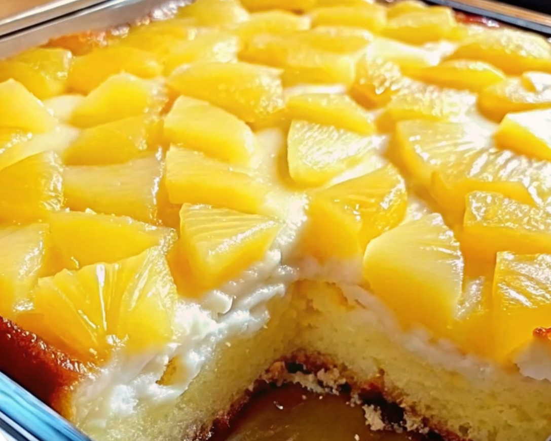 Juicy Pineapple Heaven Cake Recipe - Grandm Old Recipes