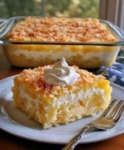 Pineapple Coconut Dream Cake - Grandm Old Recipes